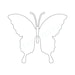 Butterfly Outline Clipart: Stencil, Template, Silhouette (PNG & SVG ...