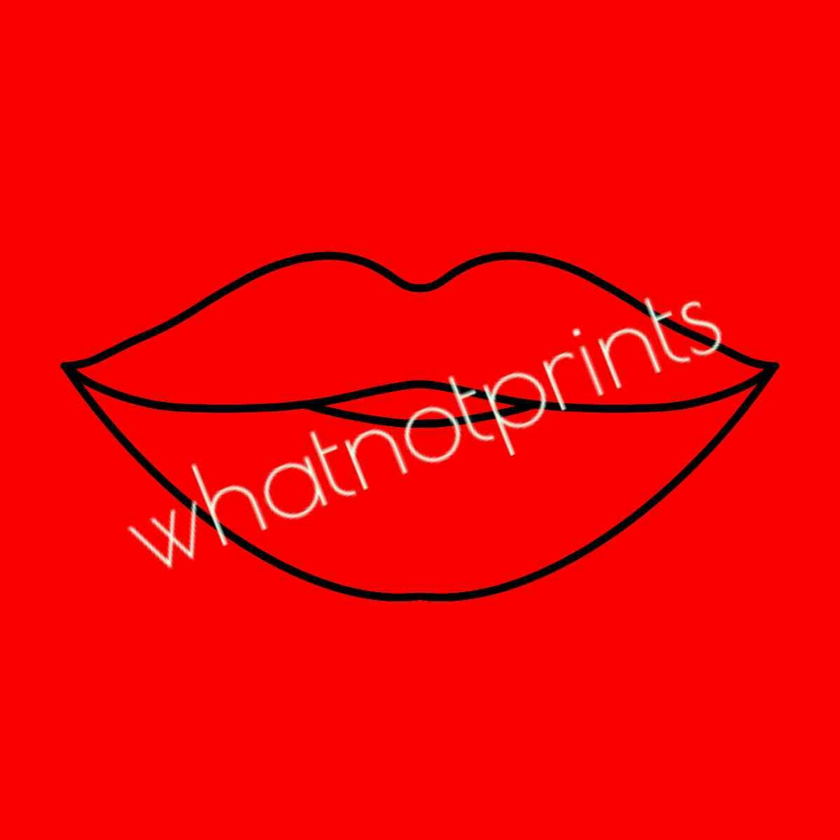 Lips Outline, Shape, Pattern, Stencil, Template PNG & SVG Transparent ...
