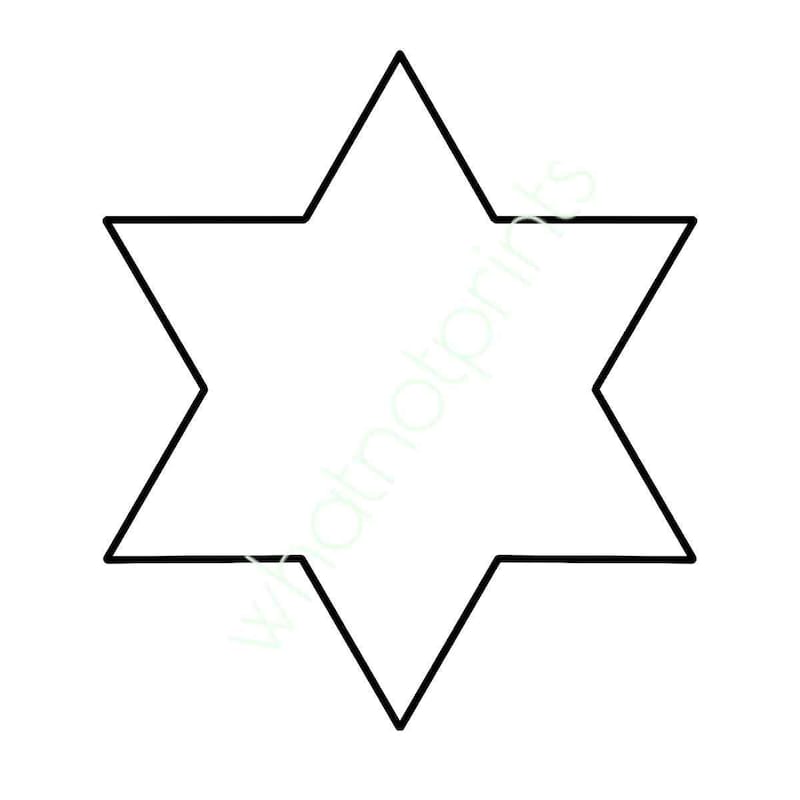6 Sided Star Svg - Etsy