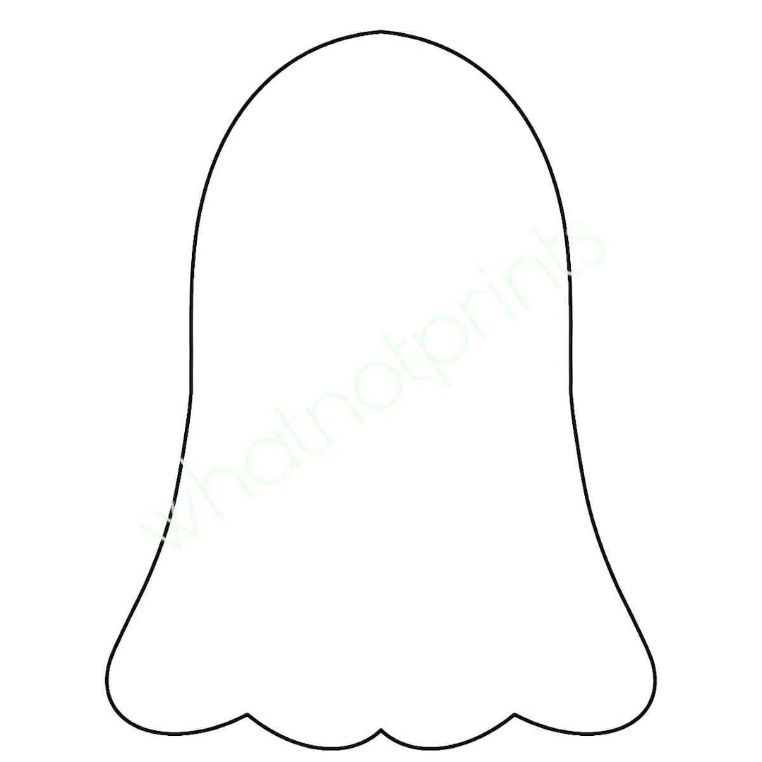 Ghost Outline Clipart: Transparent PNG & JPEG Stencil Template (digital ...