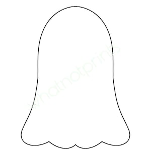 Ghost Outline Clipart: Transparent PNG & JPEG Stencil Template (digital ...