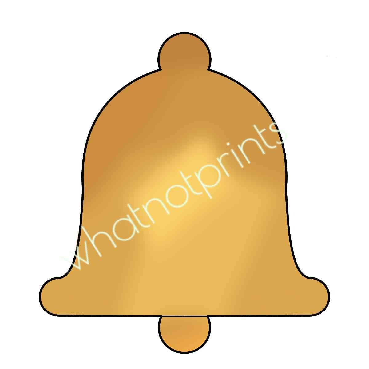 Bell Commercial Christmas Template or Coloring Page High Resolution PNG ...