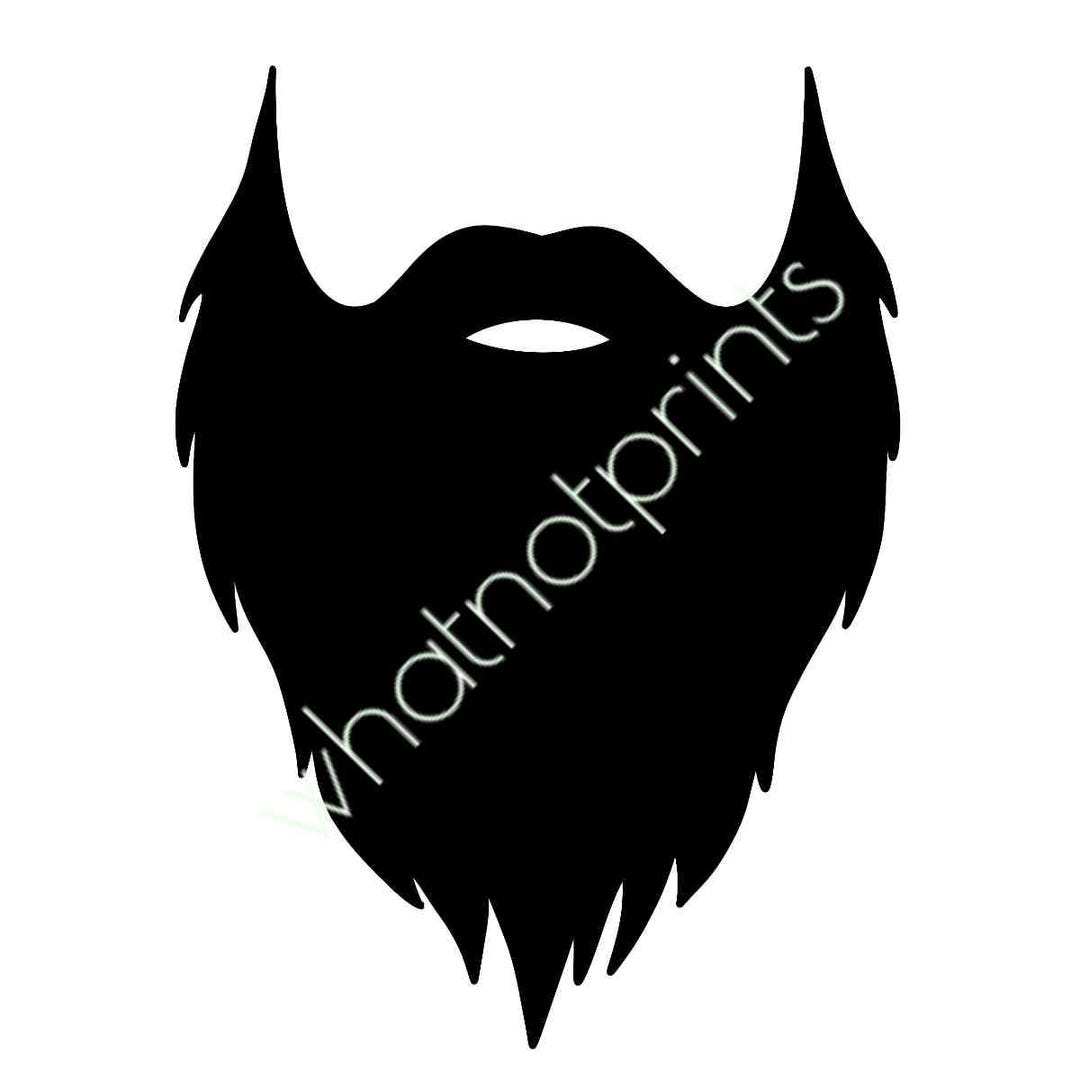 Commercial Photo Prop Beard Silhouette PNG Transparent Background High ...