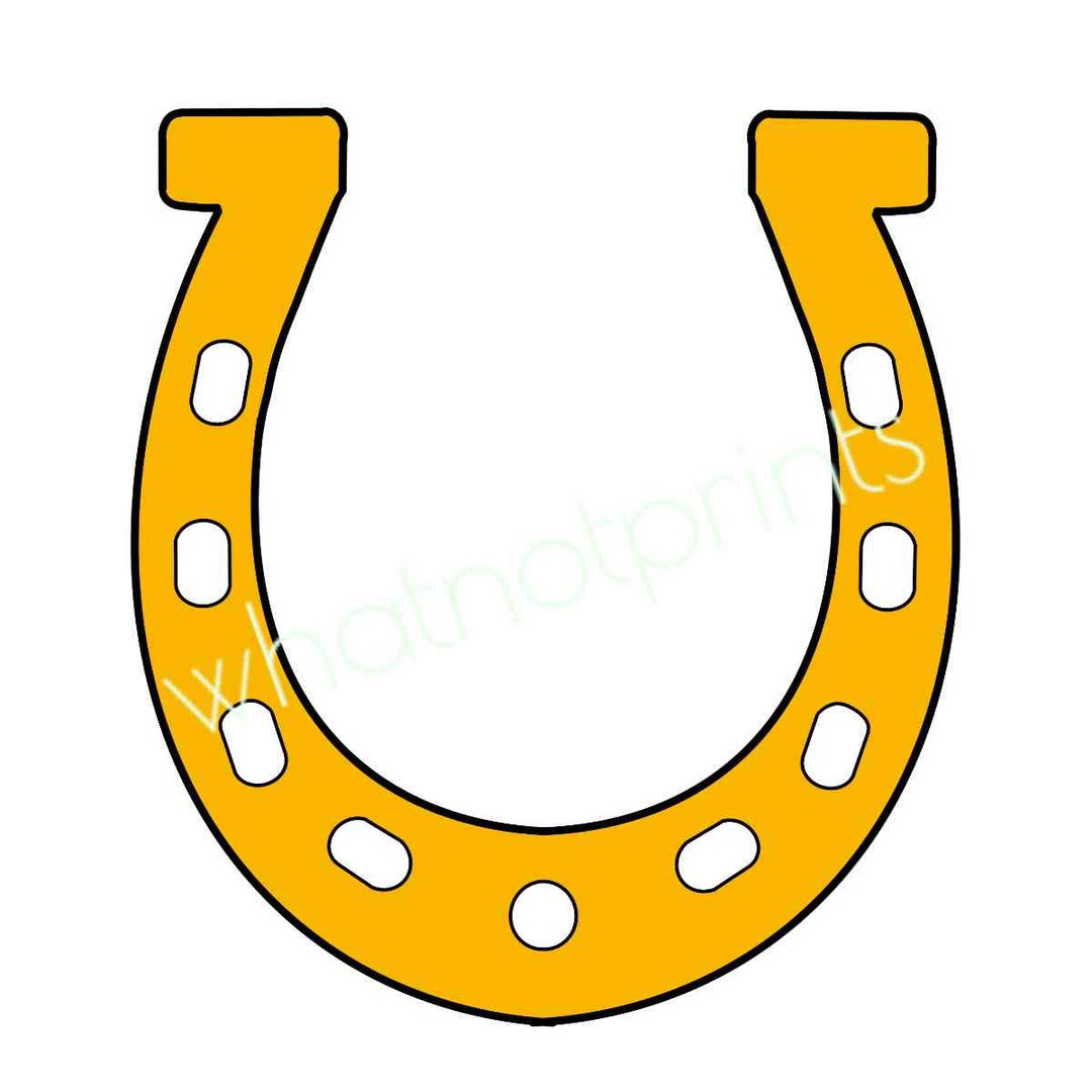 Golden Horseshoe Clipart: Lucky St Patrick's Day PNG (digital Download ...