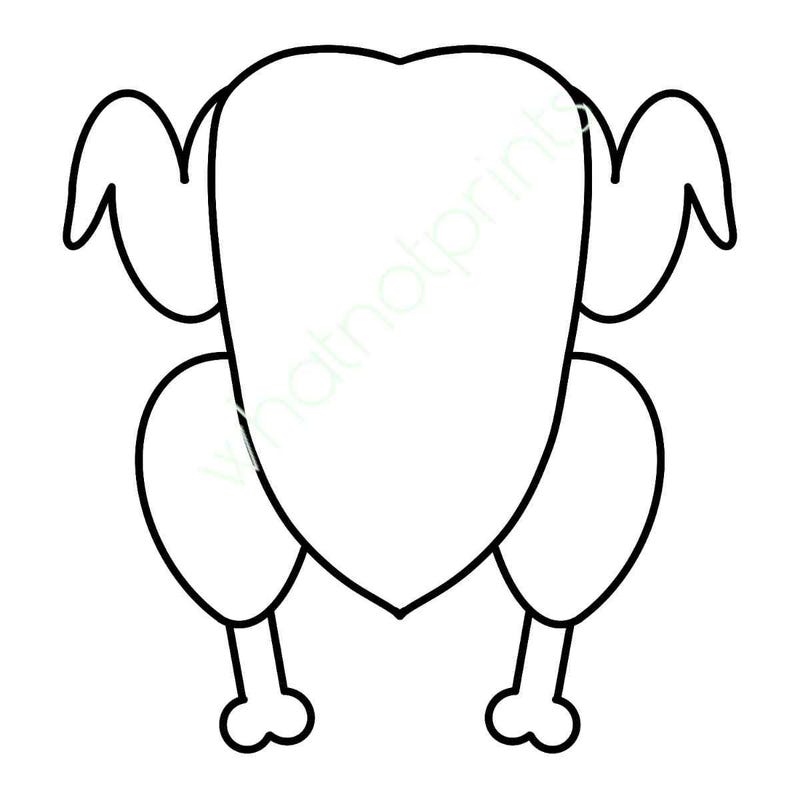 Turkey Thanksgiving Shape - Etsy