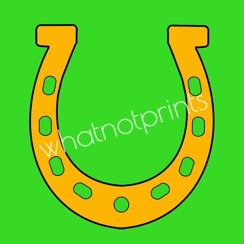 Golden Horseshoe Clipart: Lucky St Patrick's Day PNG (digital Download ...