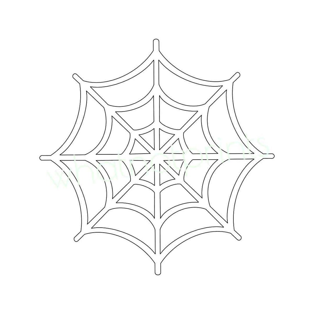 Outline Drawing of A Spiderweb on A Transparent Background - Etsy