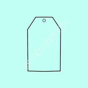 Commercial Tea Bag Shaped Gift Tag Print and Cut Instant Digital ...