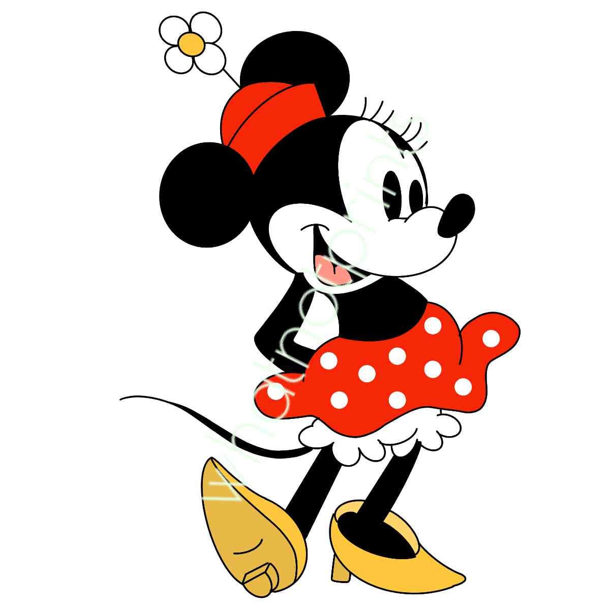 Commercial Vintage Minnie Mouse Png Transparent Background Instant ...