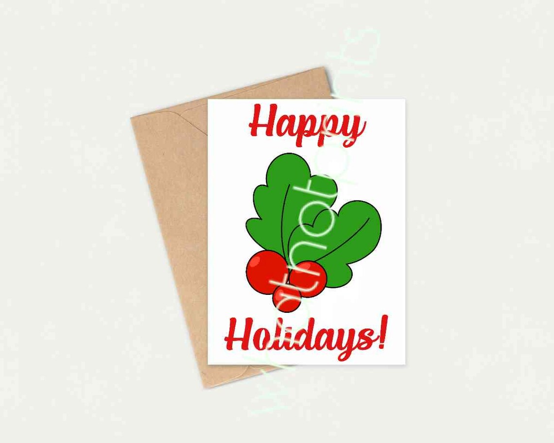 Commercial Cartoon Holly High Resolution PNG Christmas Clipart or ...