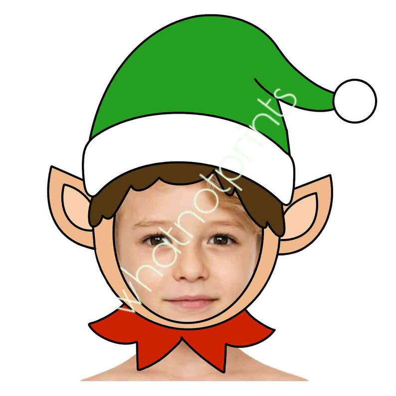 Commercial White Boy Elf Fun Personalized DIY Ornament Insert Your ...