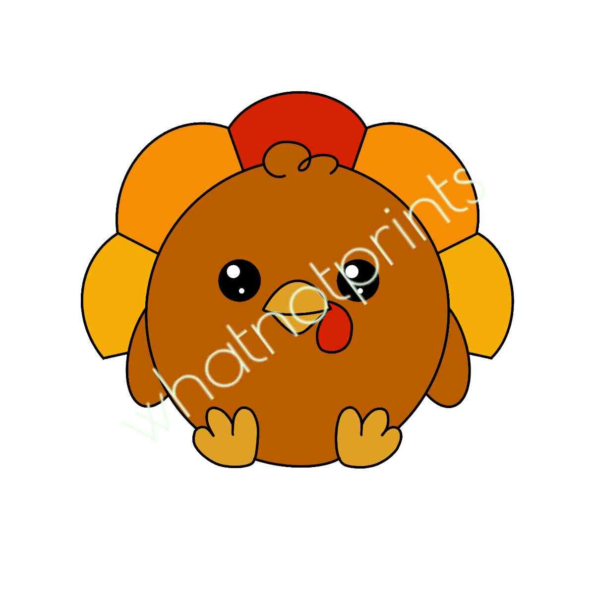 Commercial Cute Cartoon Turkey PNG Transparent Background Thanksgiving ...