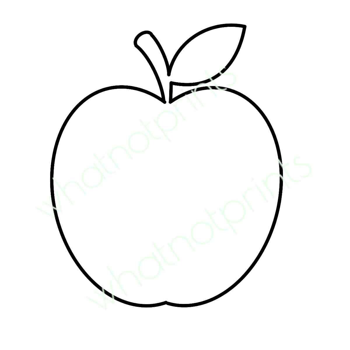 Commercial Apple Clipart, Template, Stencil, Pattern, Shape, Outline ...