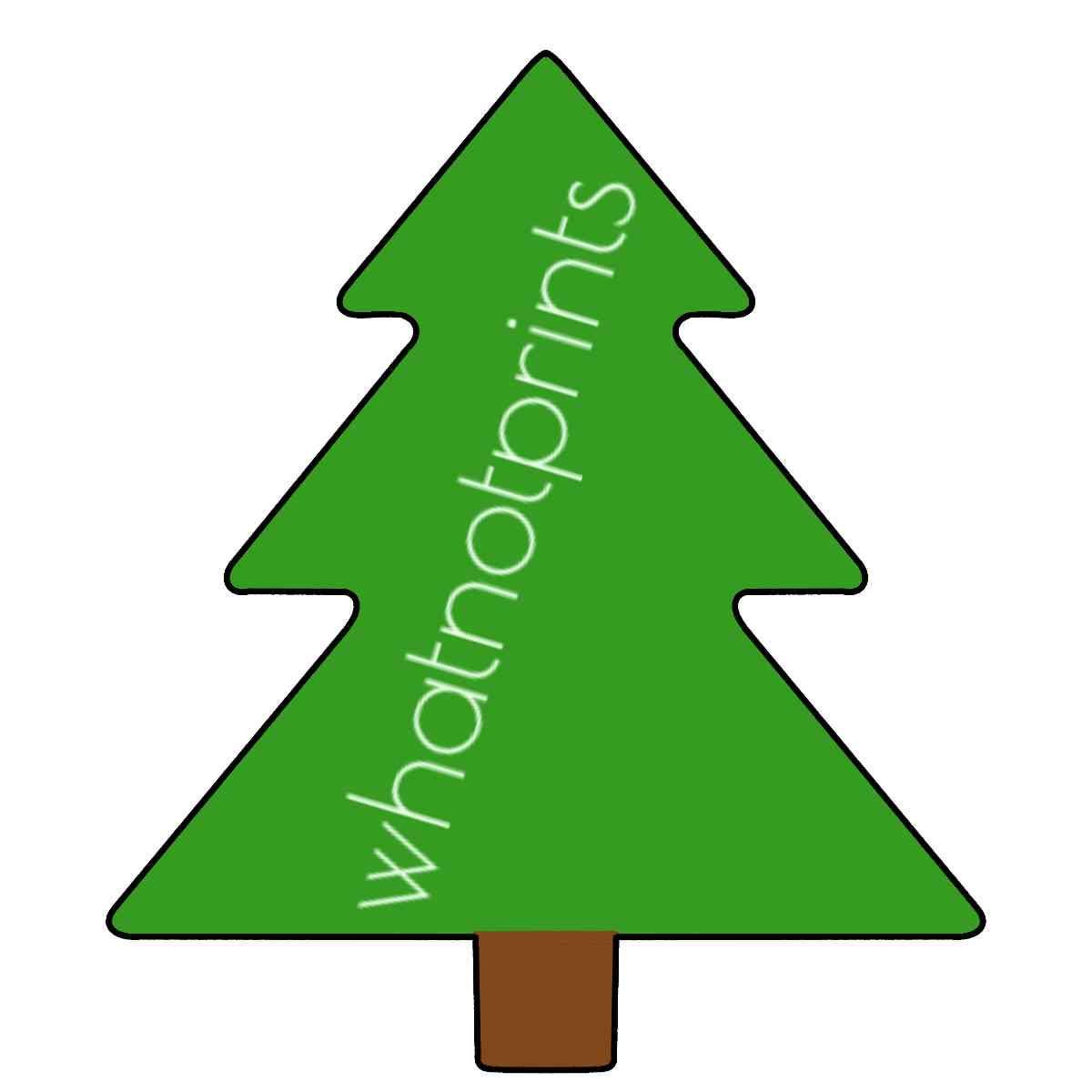 Christmas Tree Outline: PNG & SVG Clipart, Commercial Use (digital ...