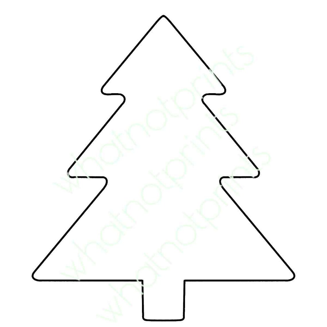 Christmas Tree Outline: PNG & SVG Clipart, Commercial Use (digital ...