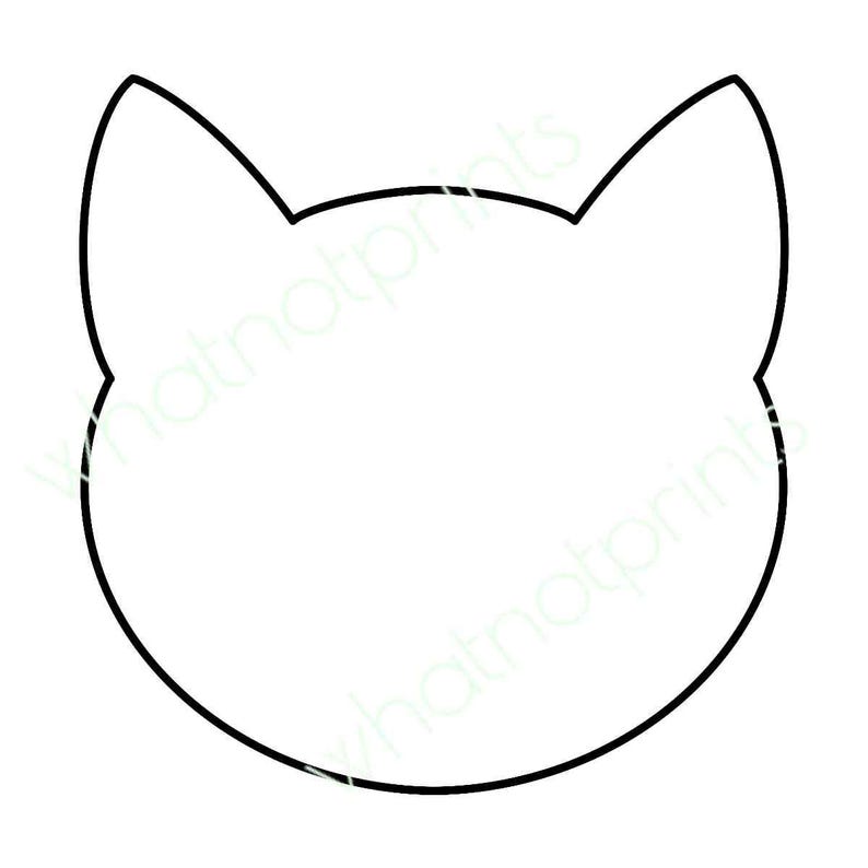 Commercial Cat Head Stencil, Template, Pattern, Outline, Shape or ...