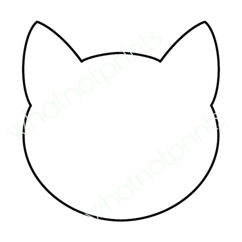 Kattenkop tekening - Etsy Nederland