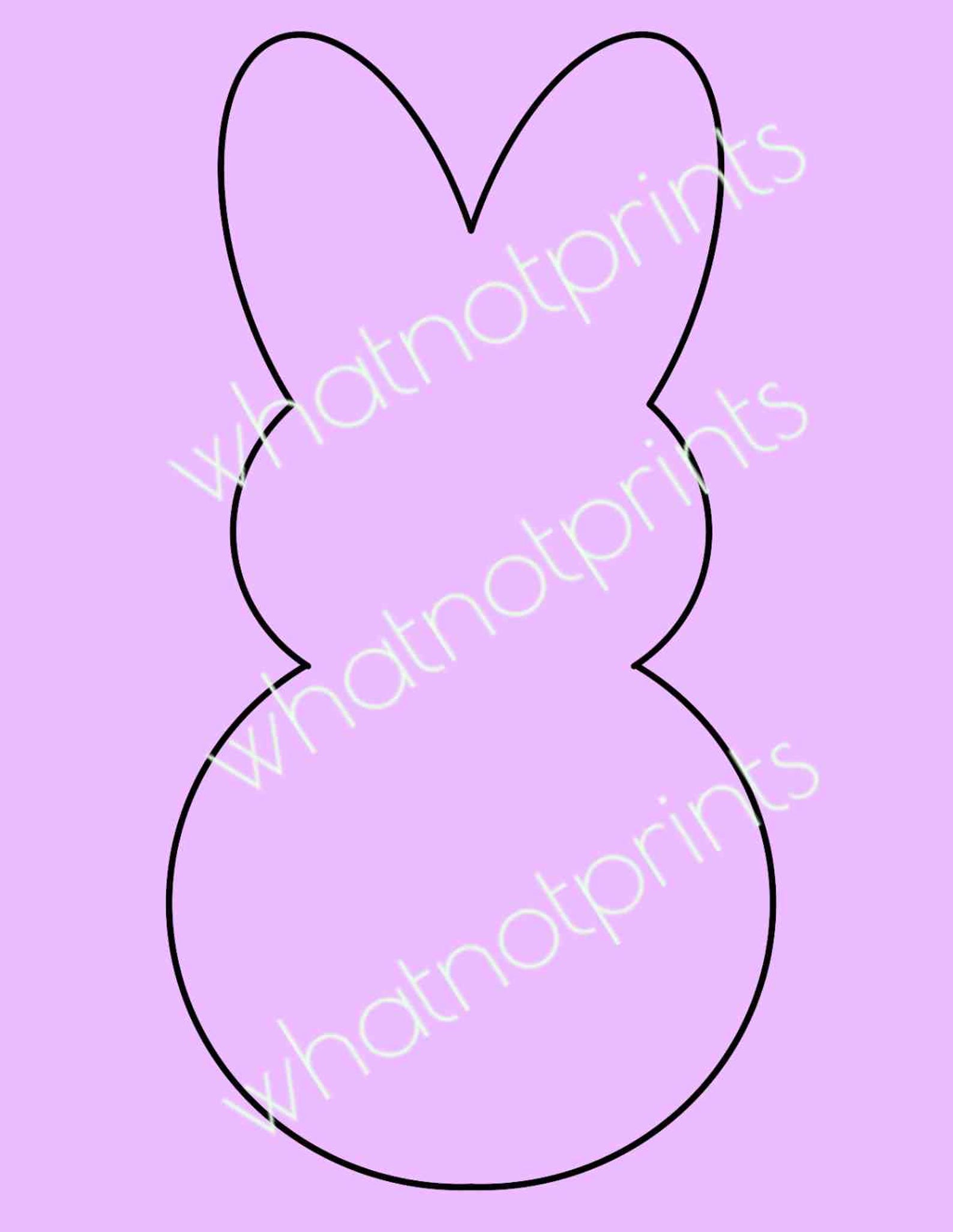 Peeps Silhouette, Template, Stencil, Shape, or Outline PNG Transparent ...