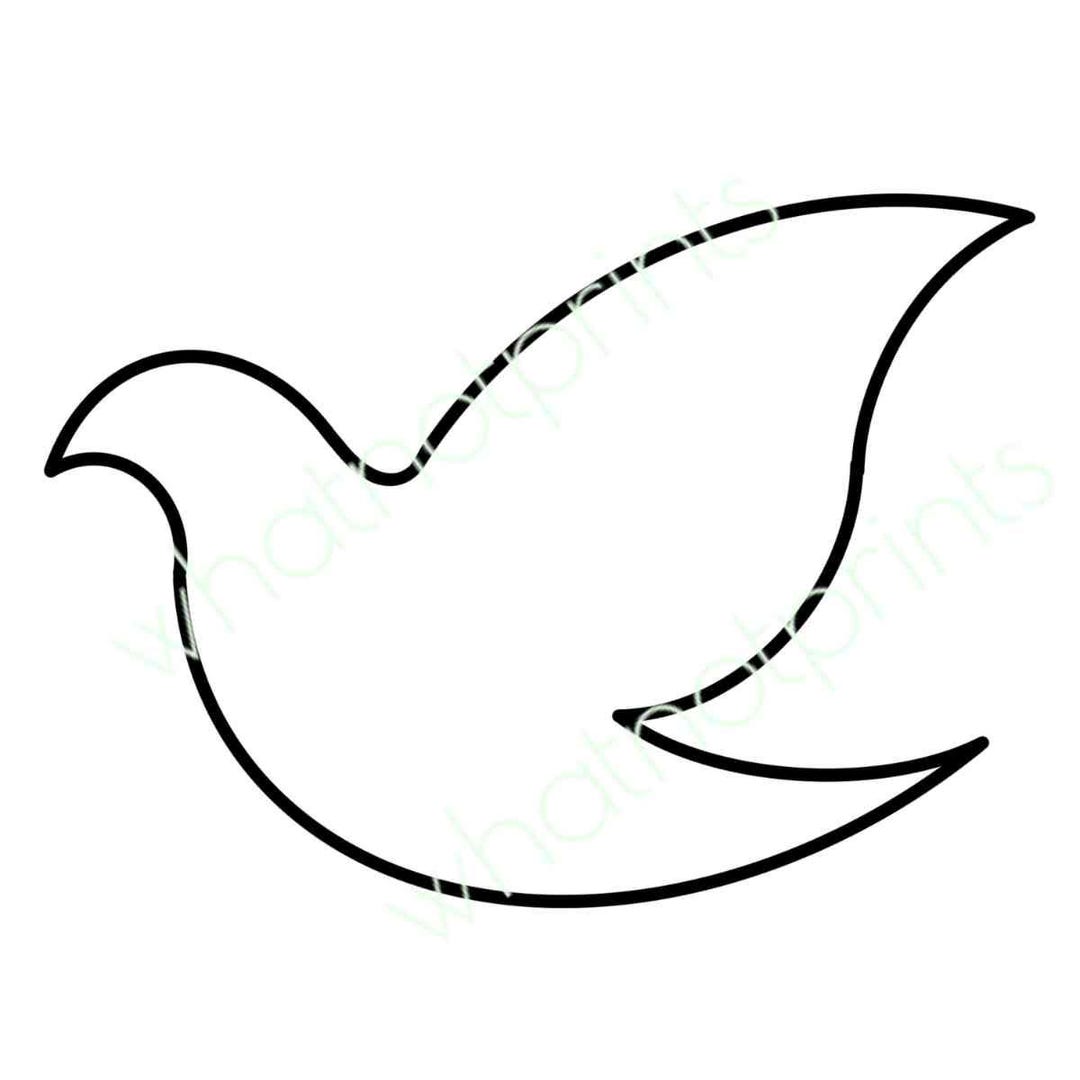 Simple Dove Outline PNG - Etsy