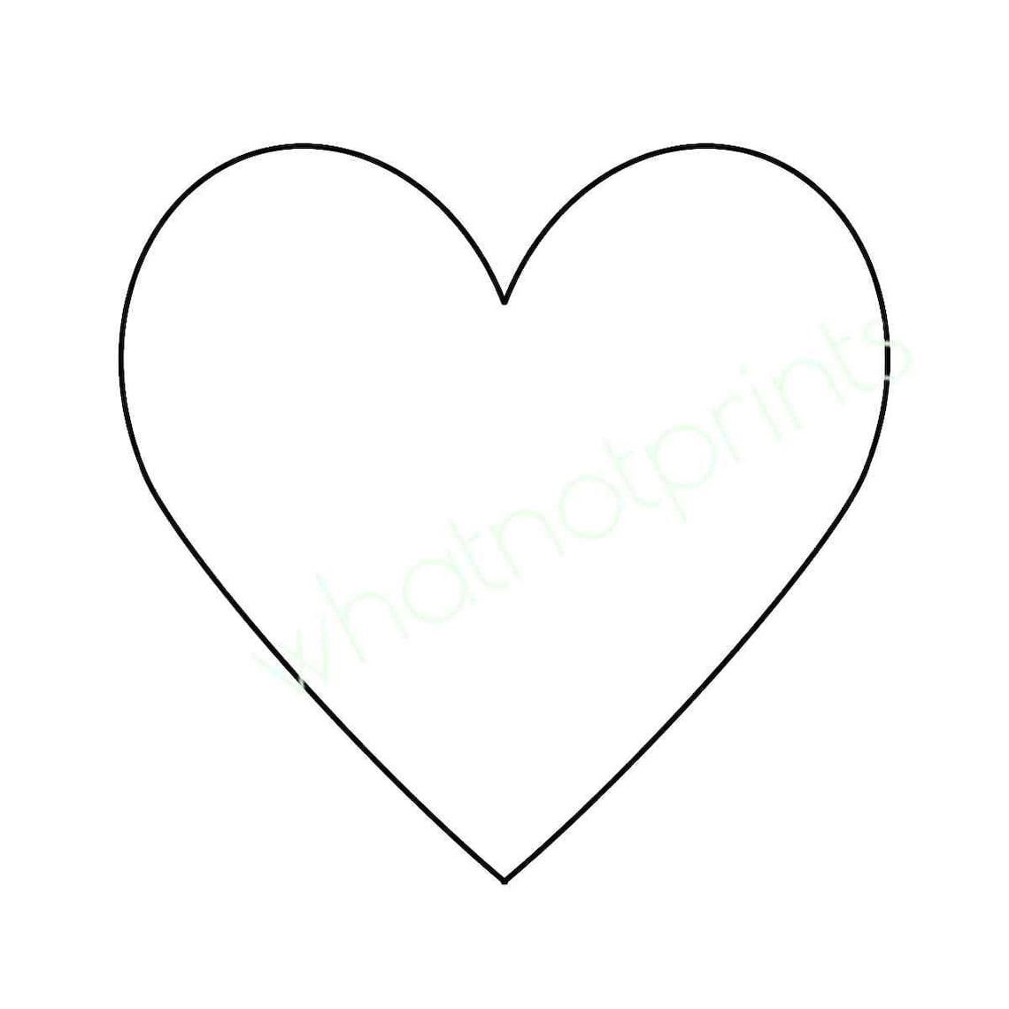 Heart Template Stencil: Commercial Use PNG & SVG (digital Download) - Etsy