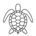 Sea Turtle Outline: Commercial Use Stencil, SVG, PNG (digital Download ...