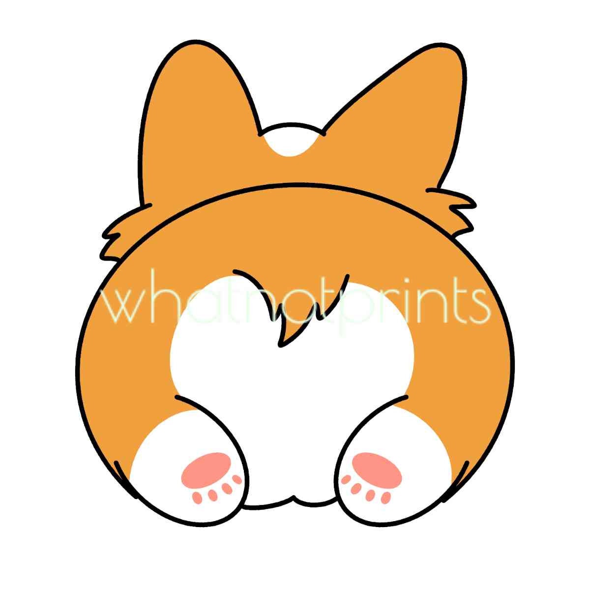 Corgi Butt PNG Transparent Background Commercial Use OK Clipart Instant ...