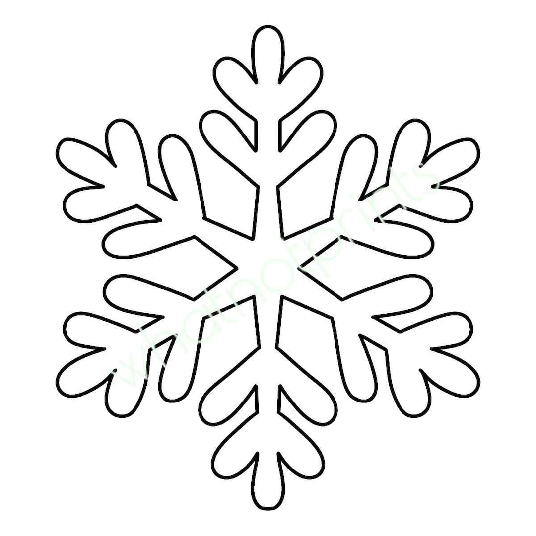 Snowflake Clipart: Commercial Use Template - Etsy