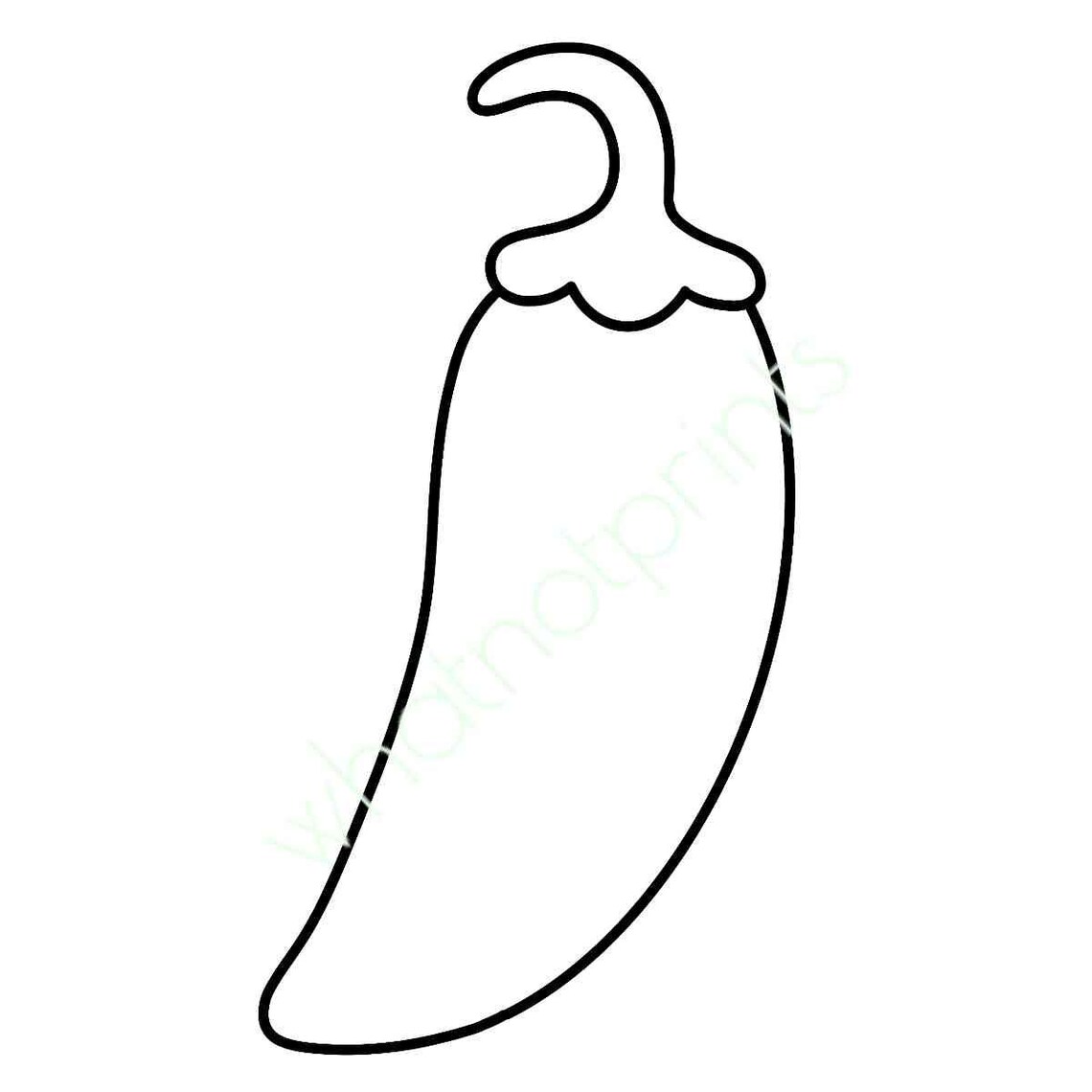 Pepper Stencil: PNG Clipart, Transparent Background (digital Download ...