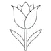 Commercial Tulip Outline PNG & SVG Transparent Background High ...