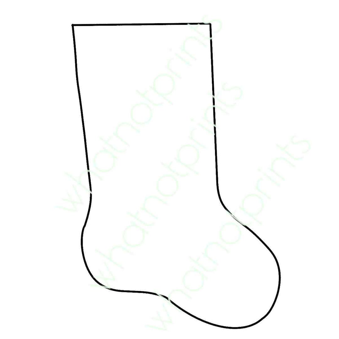 Commercial Christmas Stocking Outline, Template, Stencil, or Pattern ...