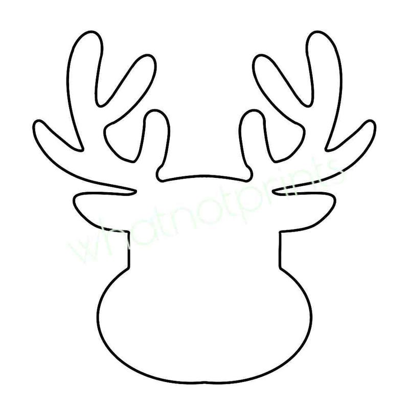 Reindeer Head Clip Art - Etsy