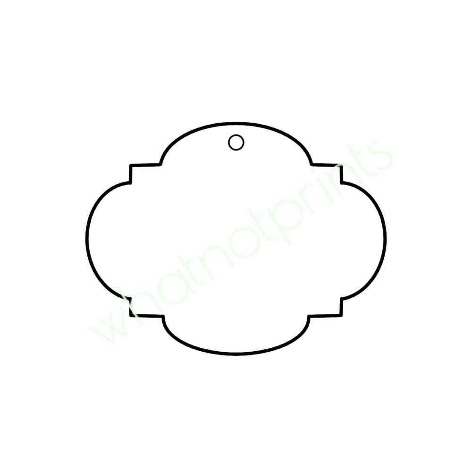 Commercial Rounded Bracket Style Print and Cut Gift Tag PNG Transparent ...