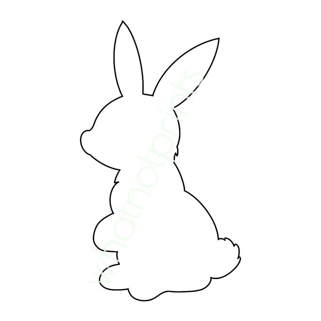 Commercial Bunny Standing Template, Pattern, Stencil, Outline or Shape ...