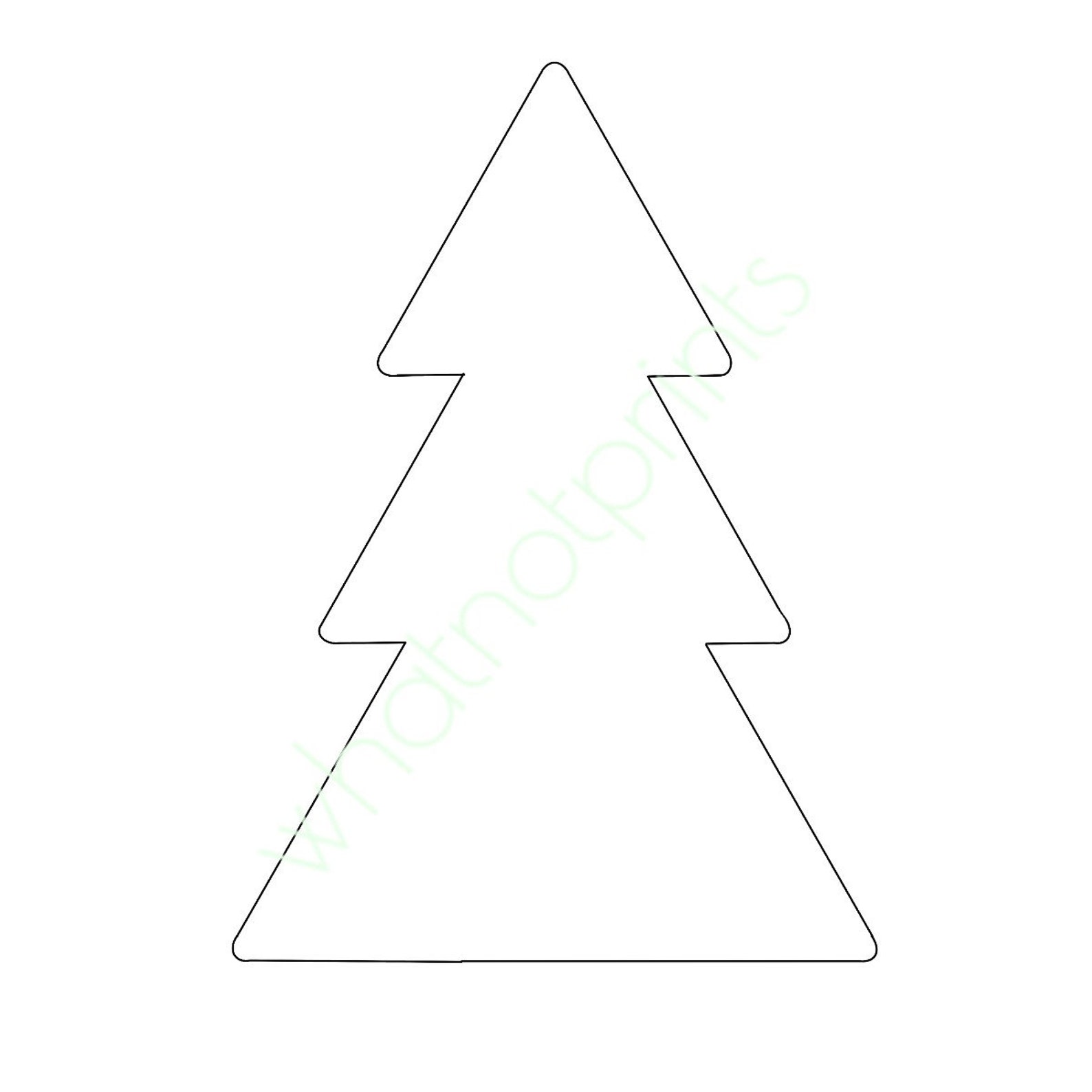Commercial Simple Christmas Tree Shape, Outline, Pattern, Stencil or ...
