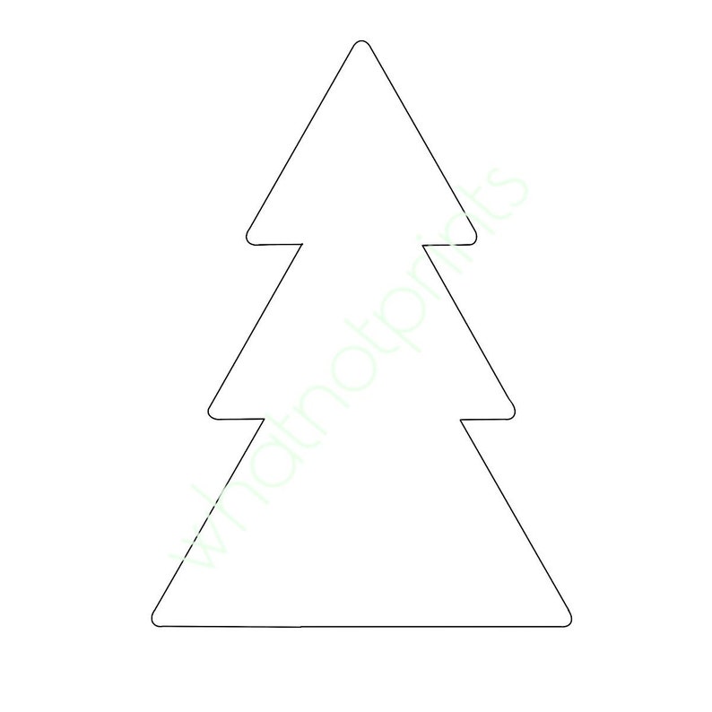 Commercial Simple Christmas Tree Shape, Outline, Pattern, Stencil or ...