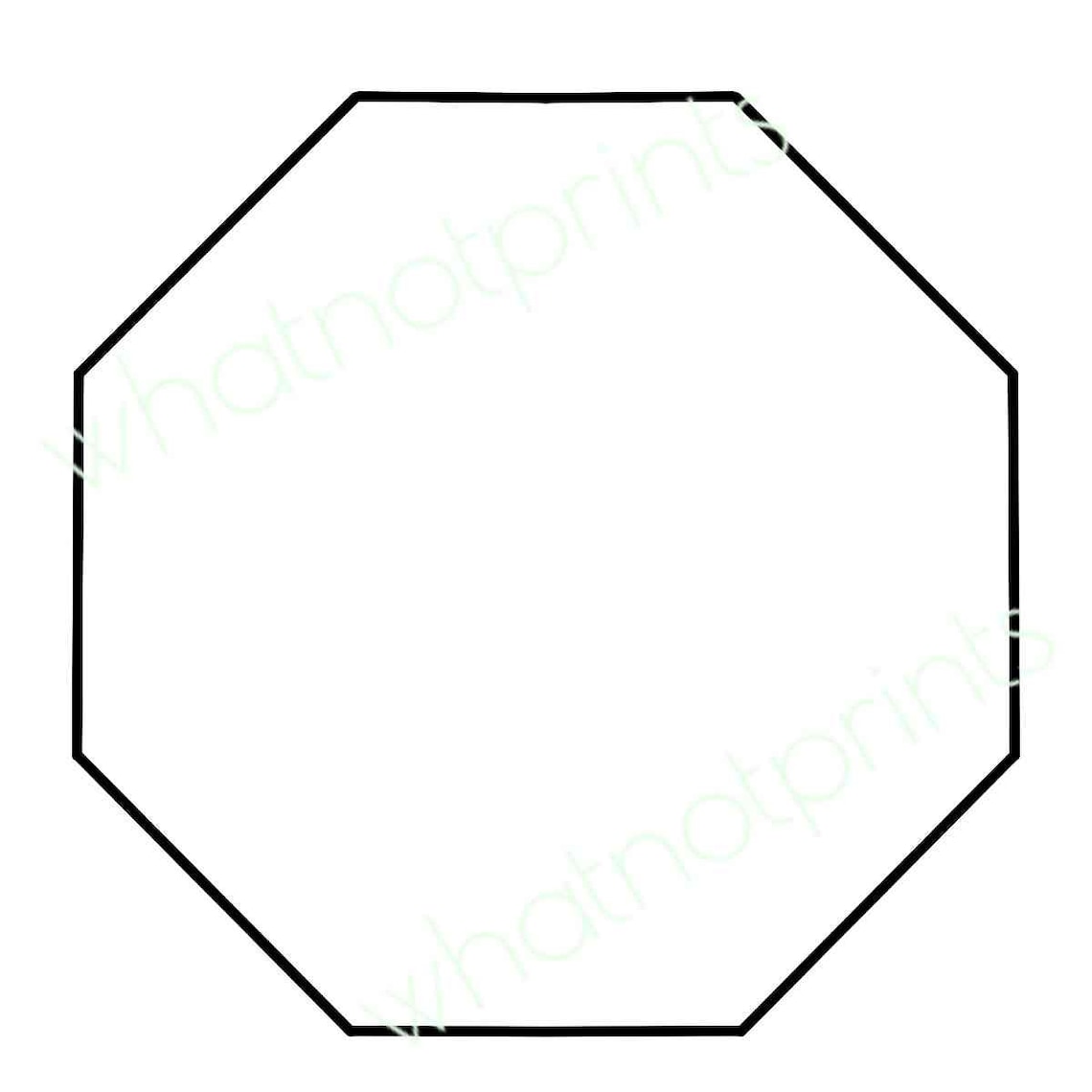 Octagon Shape Outline: Commercial PNG Stencil (digital Download) - Etsy