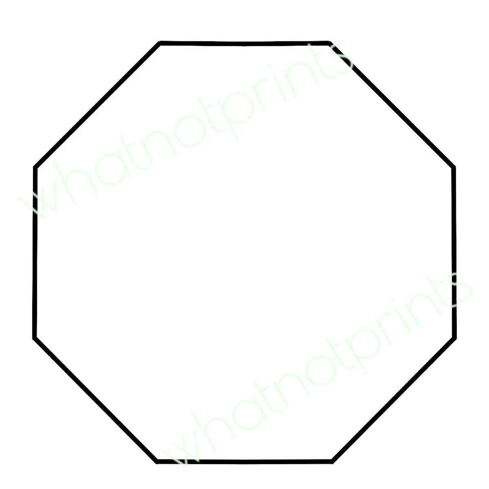 Octagon Shape Outline: Commercial PNG Stencil (digital Download) - Etsy