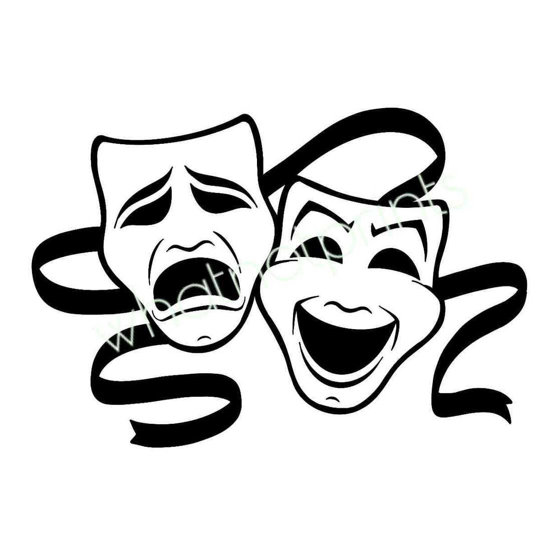 Commercial Comedy and Tragedy Masks Clipart PNG Transparent Background ...