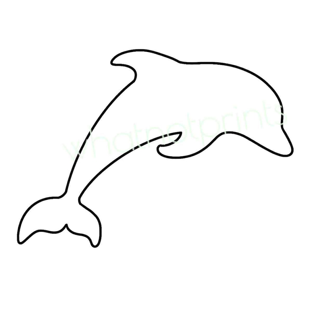 Dolphin Outline Clipart: Leaping Silhouette, Commercial Use (PNG ...