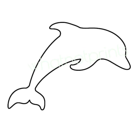 Dolphin Outline Drawing Realistic