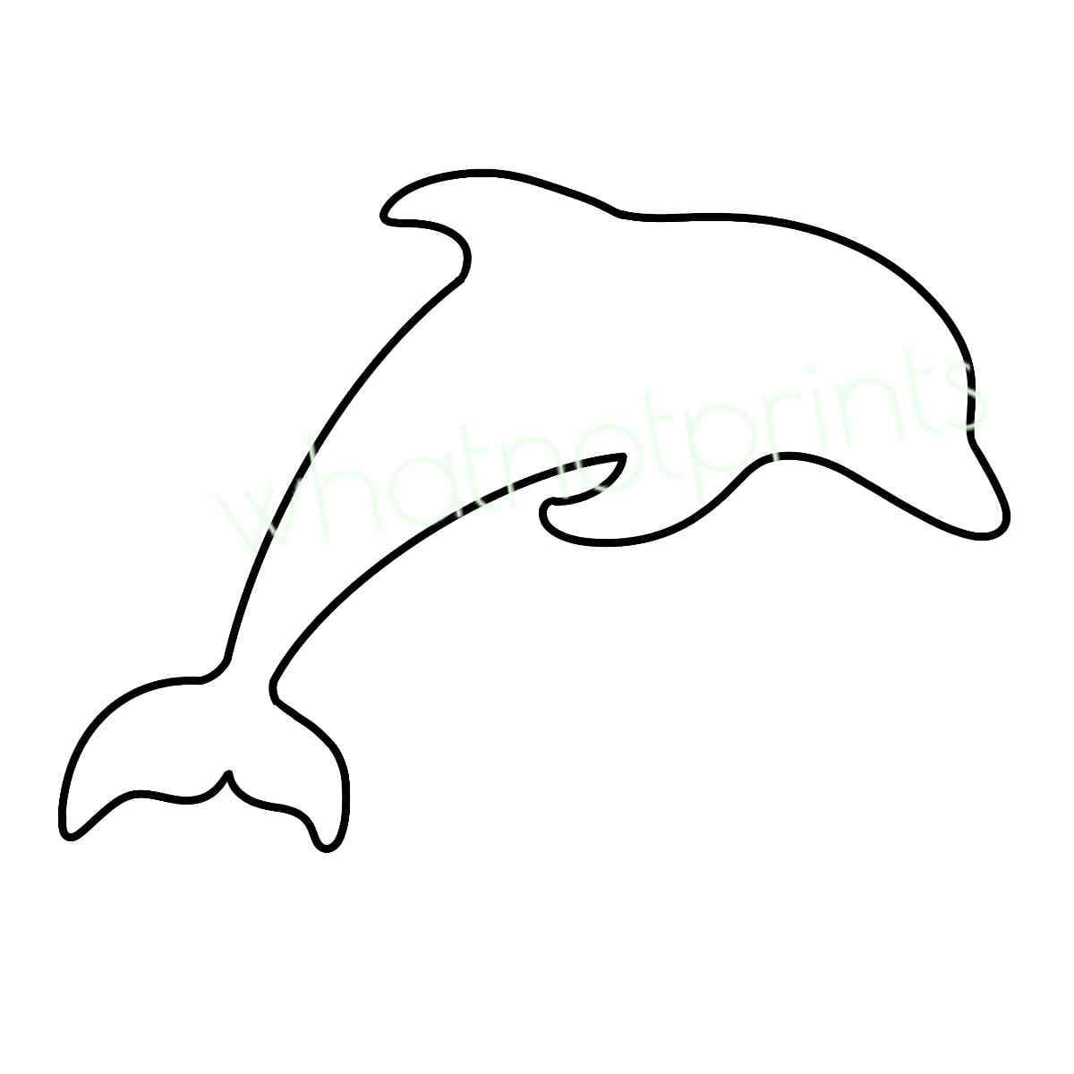 Dolphin Outline Clipart: Leaping Silhouette, Commercial Use (PNG ...