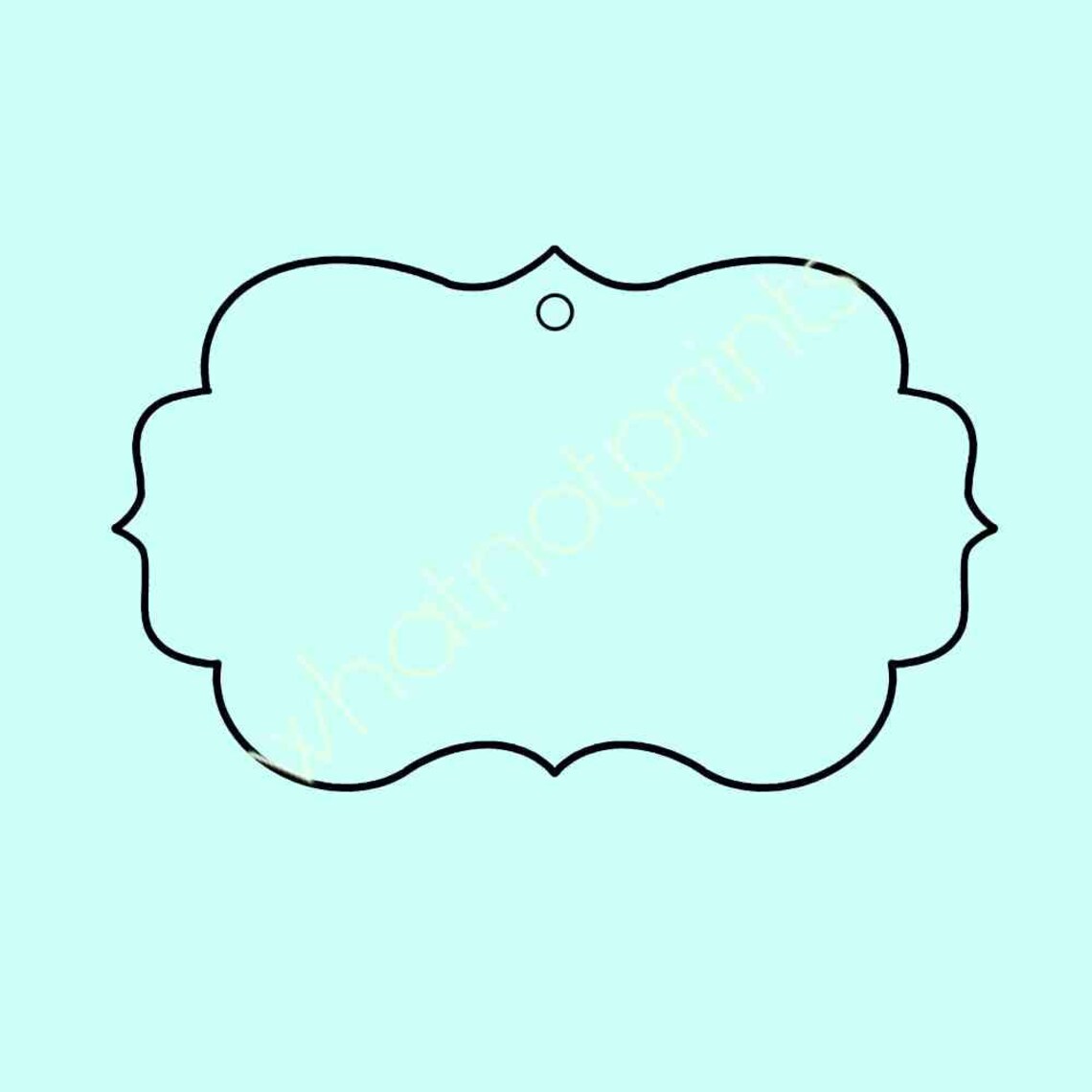 Commercial Gift Tag Rectangular Bracket Print and Cut Instant Digital ...