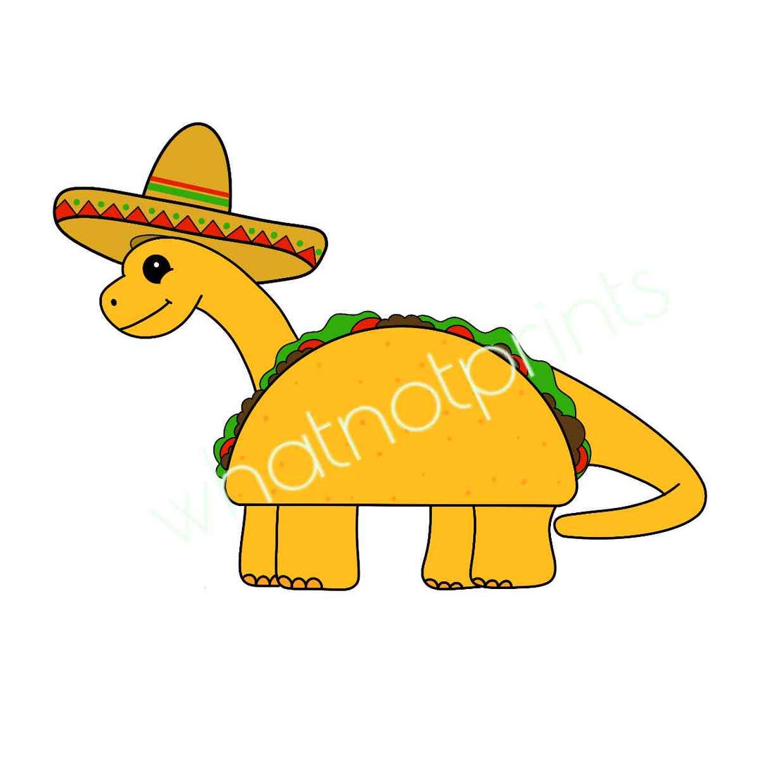 Commercial "tacosaurus" Taco Dinosaur PNG Transparent Background High ...