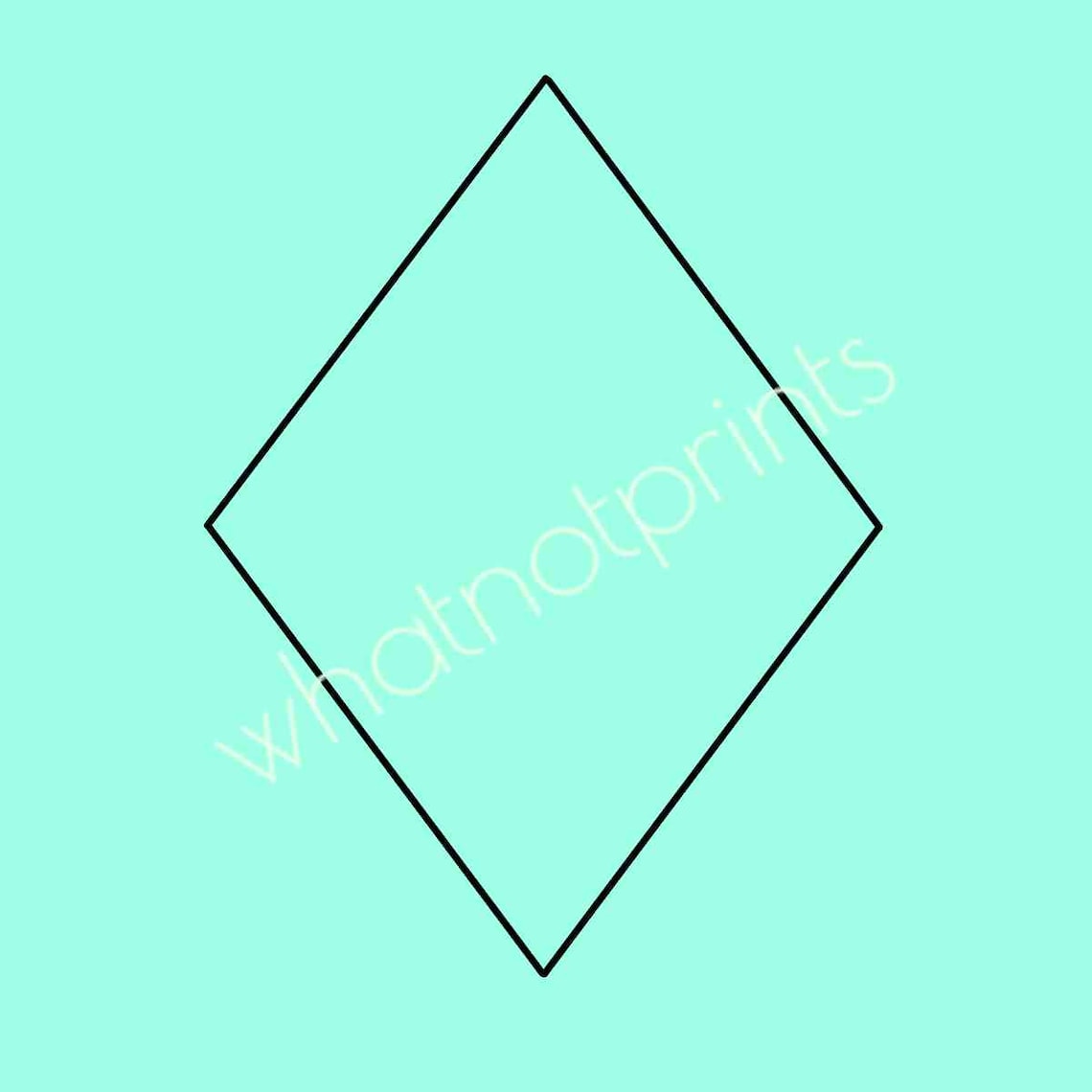 Diamond Shape Stencil: Transparent PNG Clipart (digital Download) - Etsy