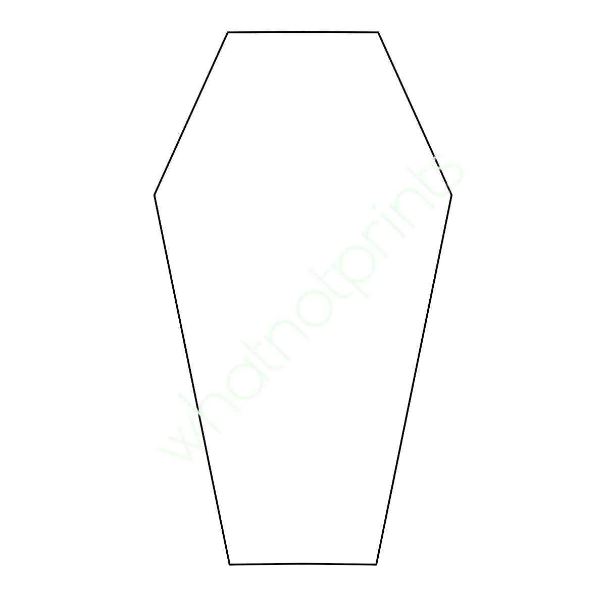 Coffin or Casket Outline, Shape, Silhouette, Pattern, Template or Stencil Transparent Background ...