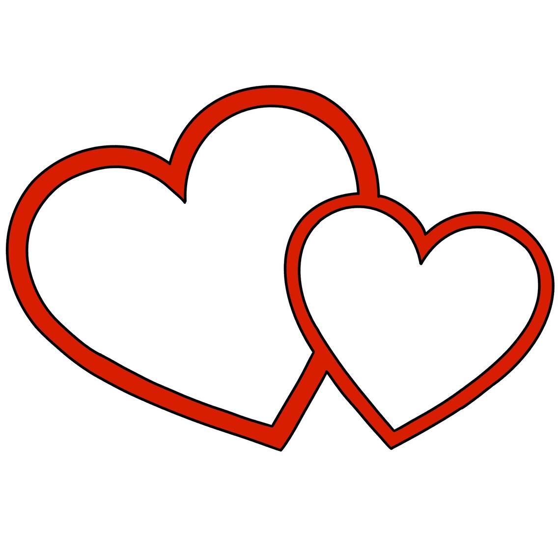 Double Red Heart High Resolution Valentine's Clipart PNG Transparent ...