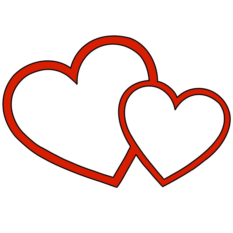 Double Red Heart High Resolution Valentine's Clipart PNG Transparent ...