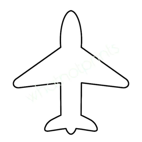Simple Plane Drawing Outline