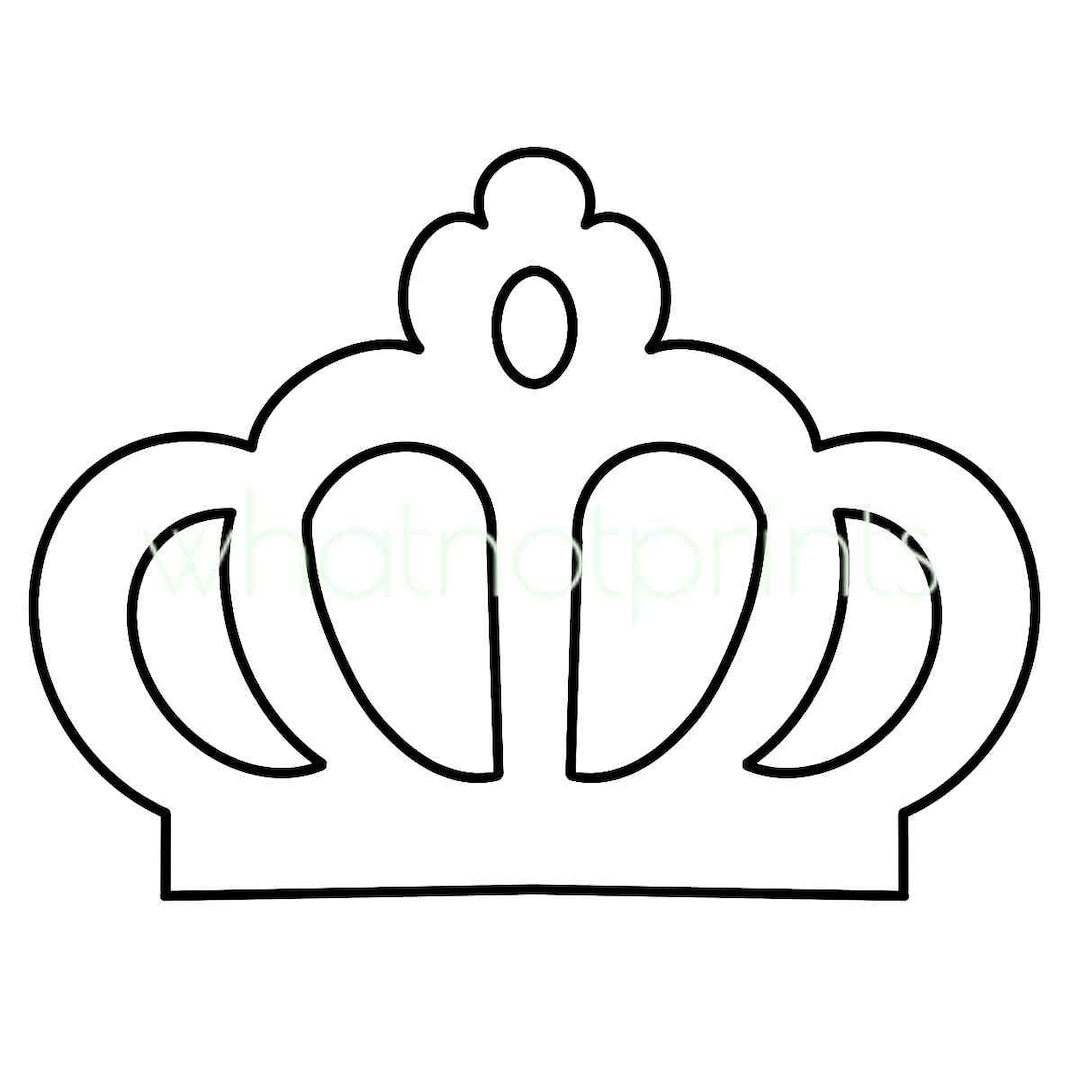 Crown Outline Stencil: Commercial Use PNG & SVG (digital Download - Etsy
