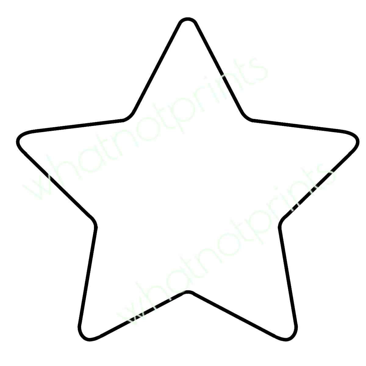 Rounded Star Outline PNG: Commercial Use Template (digital Download) - Etsy